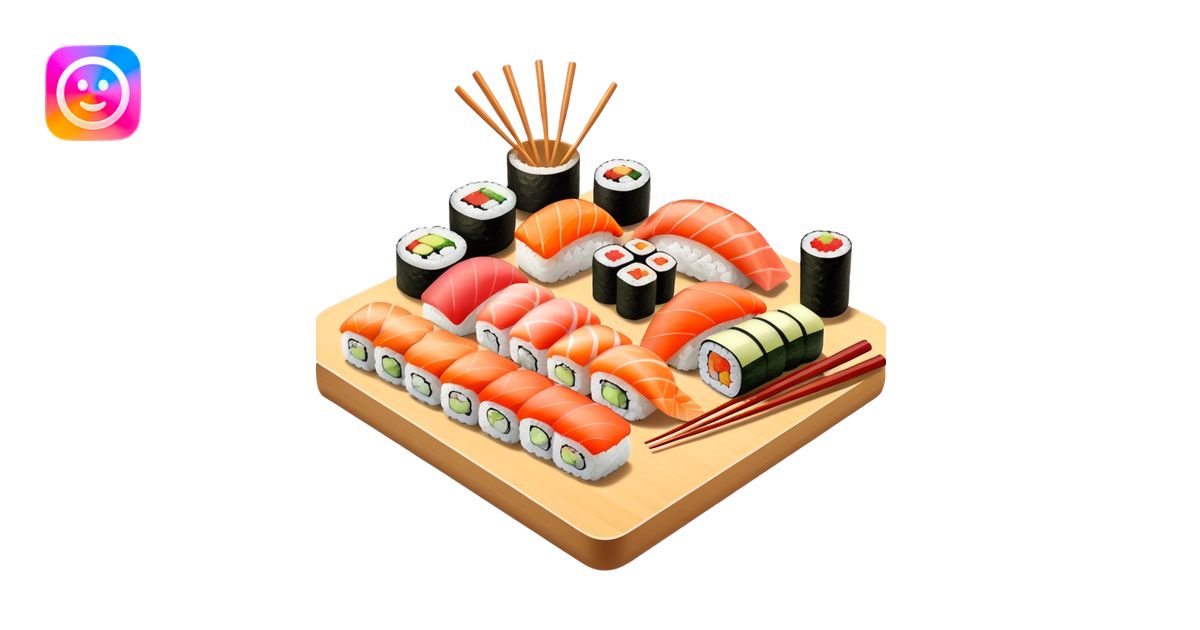 Tabla de shushi emoji | AI Emoji Generator
