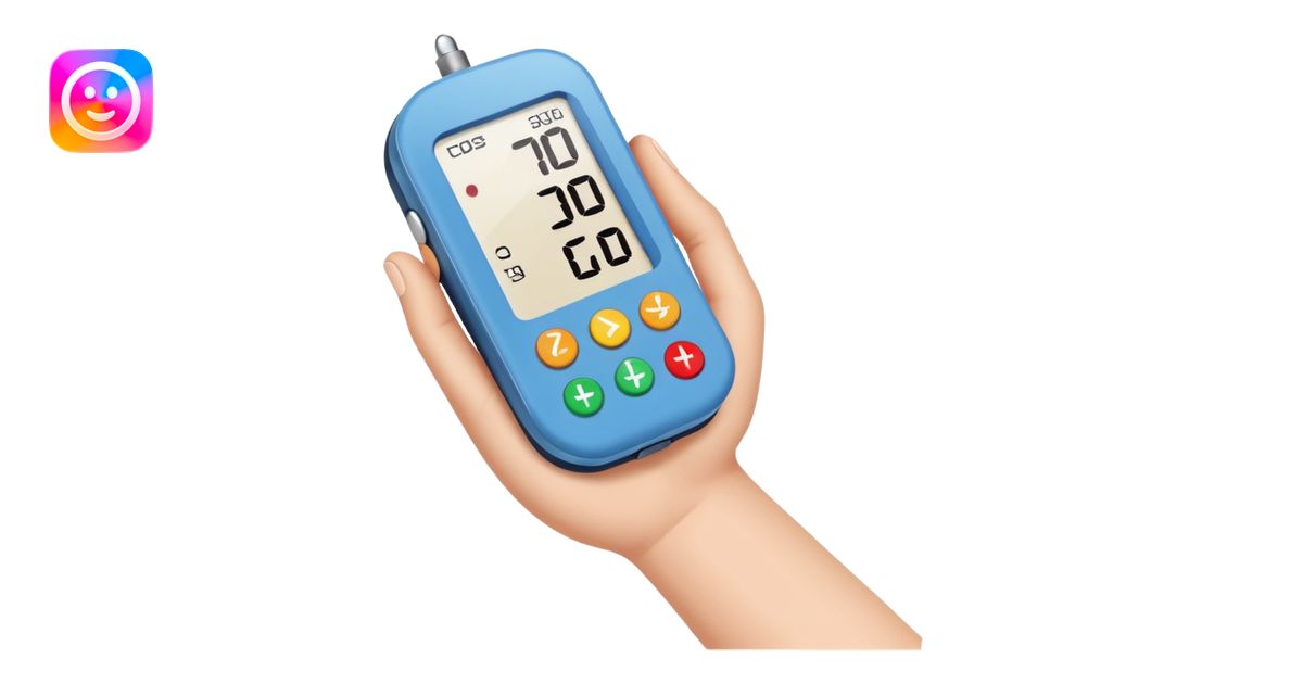 diabetes meter hand test emoji | AI Emoji Generator