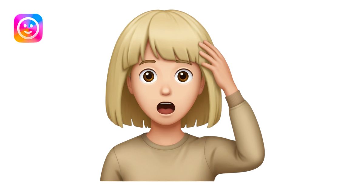 Someone snatching a wig off someones head emoji | AI Emoji Generator
