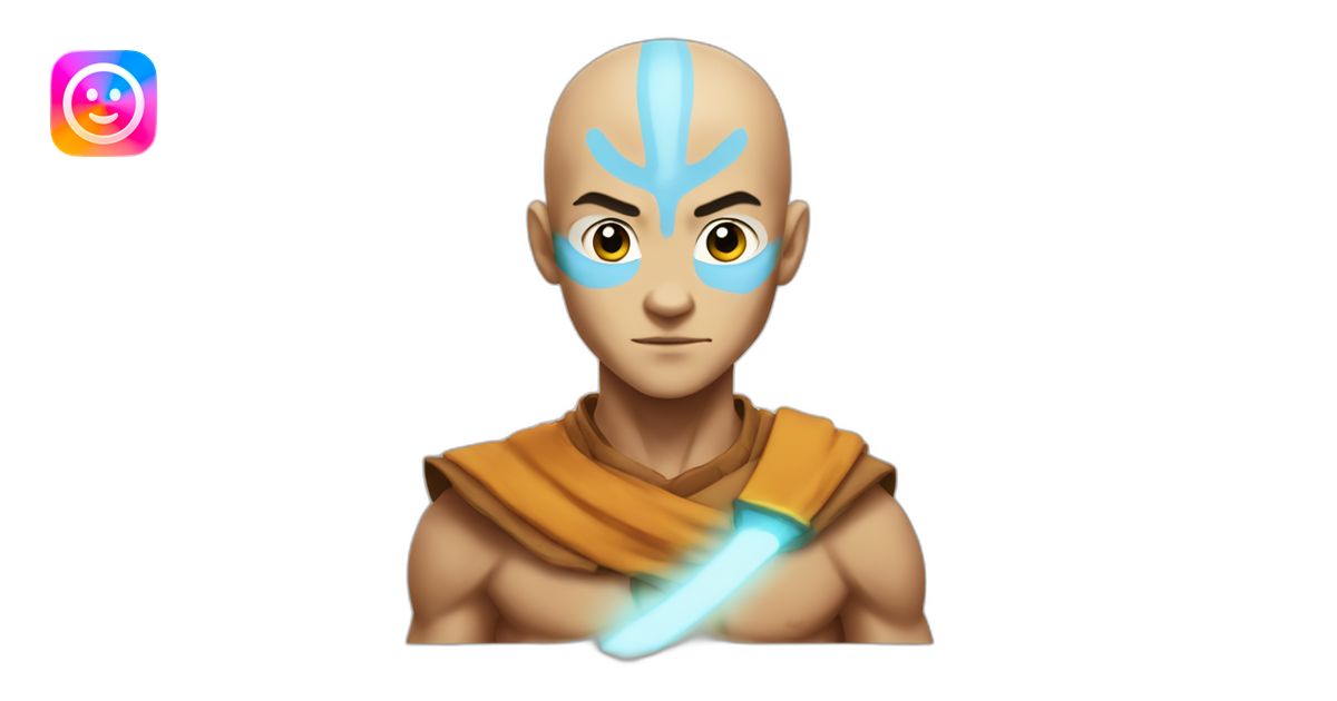 aang in avatar state emoji | AI Emoji Generator