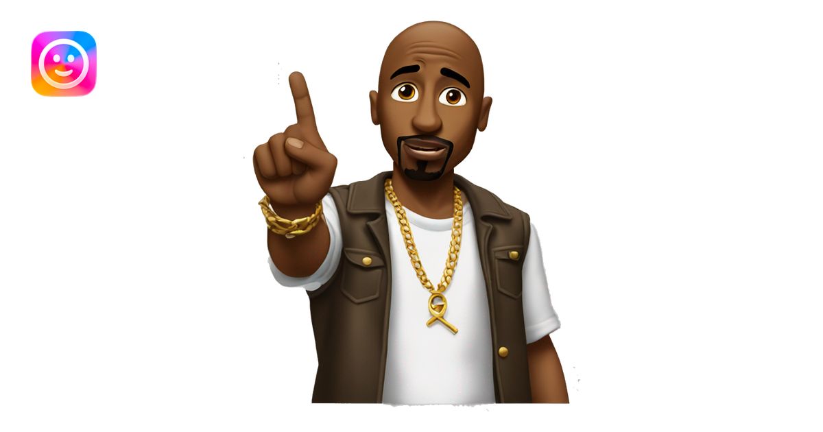 2pac doing the west side hand symbol emoji | AI Emoji Generator