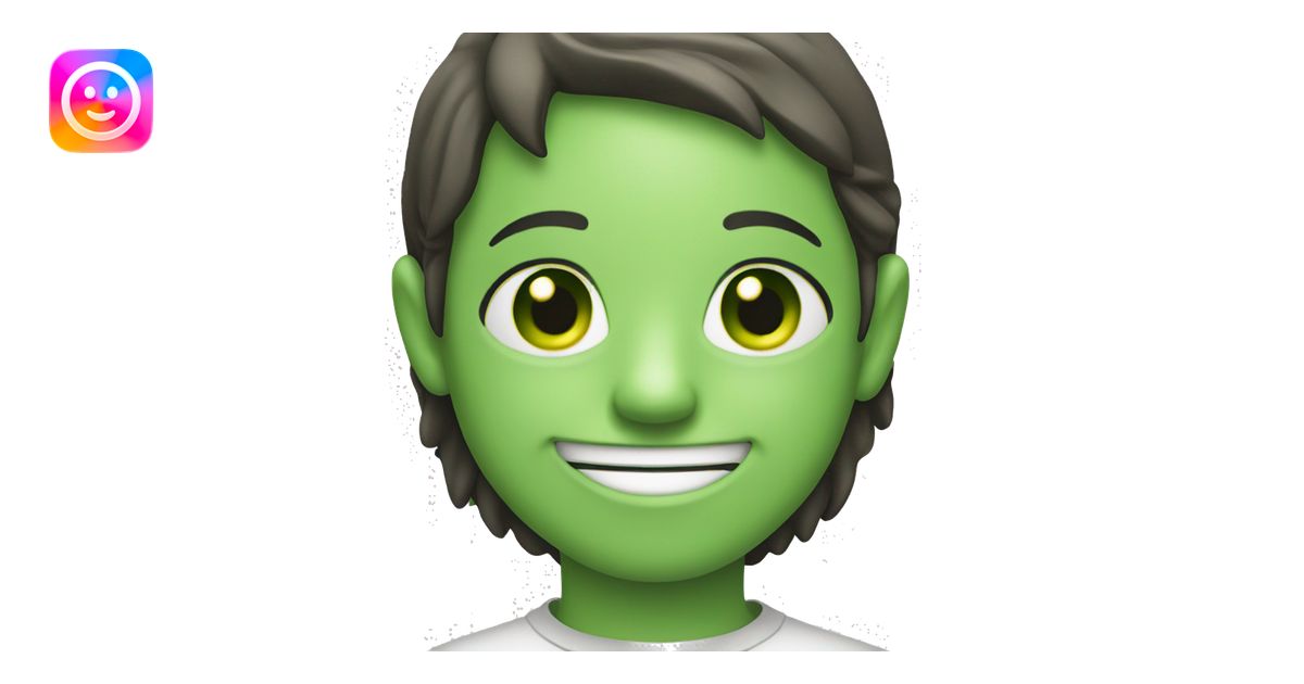 Smile emoji with green face emoji | AI Emoji Generator