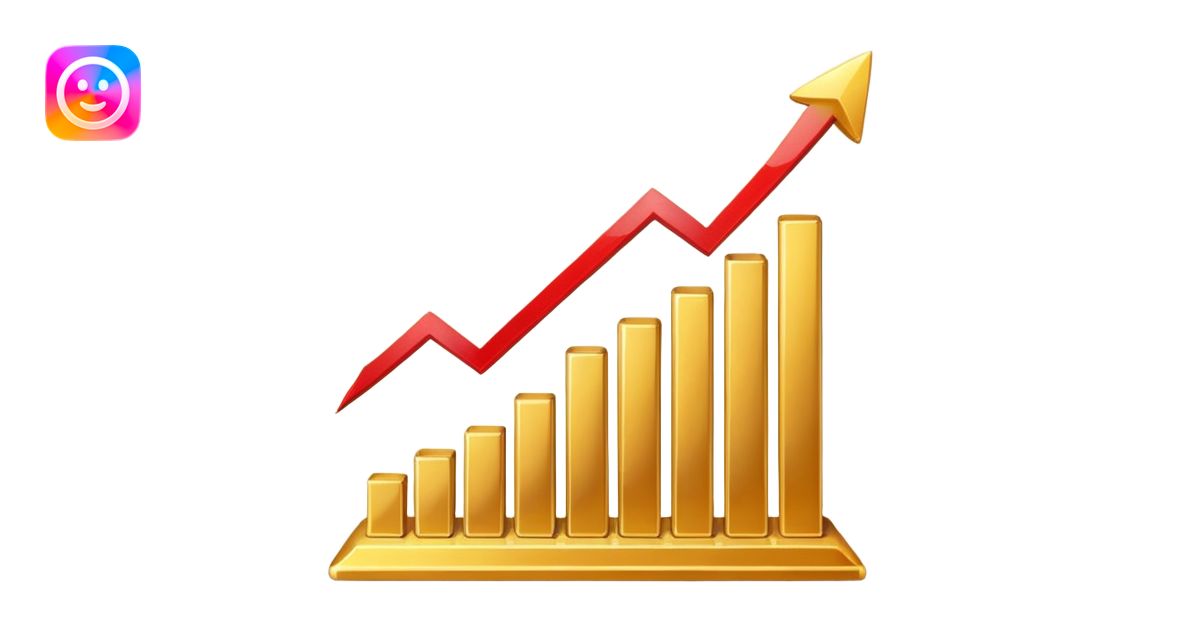 golden increasing chart emoji | AI Emoji Generator