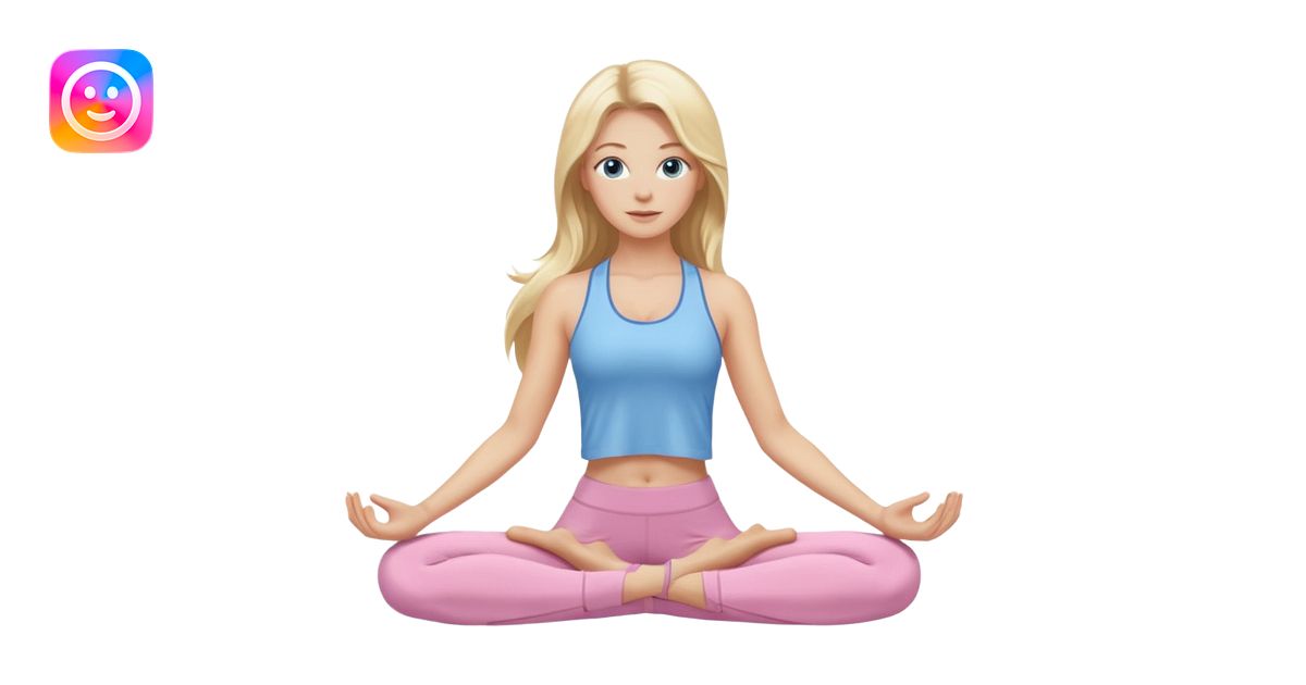 Blonde full long hair, blue eyed, yoga woman, light pink clothes, high ...