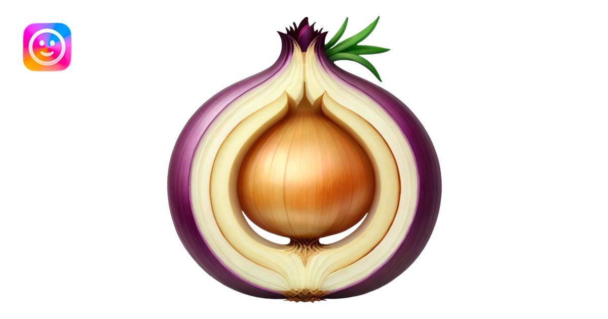 show more of the internal structure of the onion emoji | AI Emoji Generator