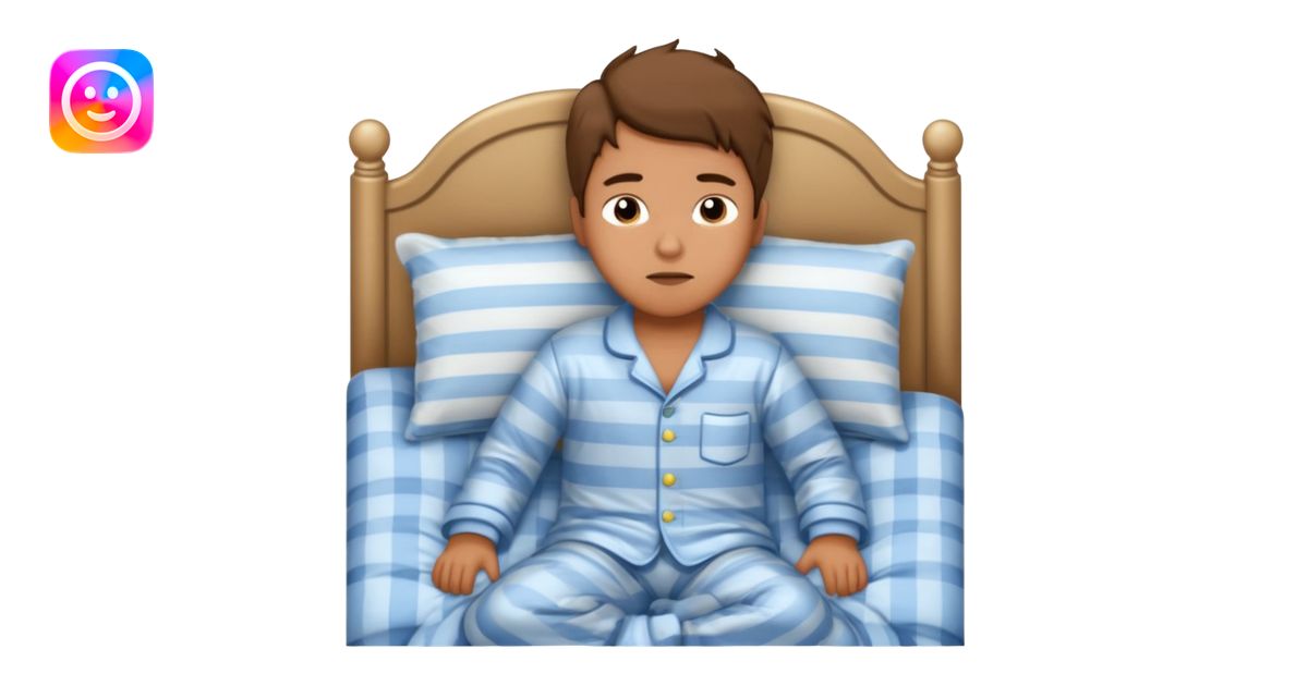 create emoji of a boywho is lying in the bed in the morning and its ...