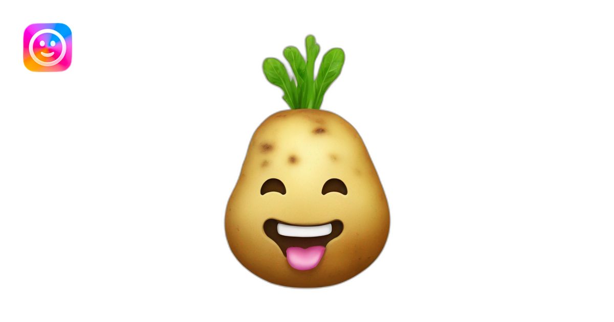 potato with unicorn head, horn emoji | AI Emoji Generator