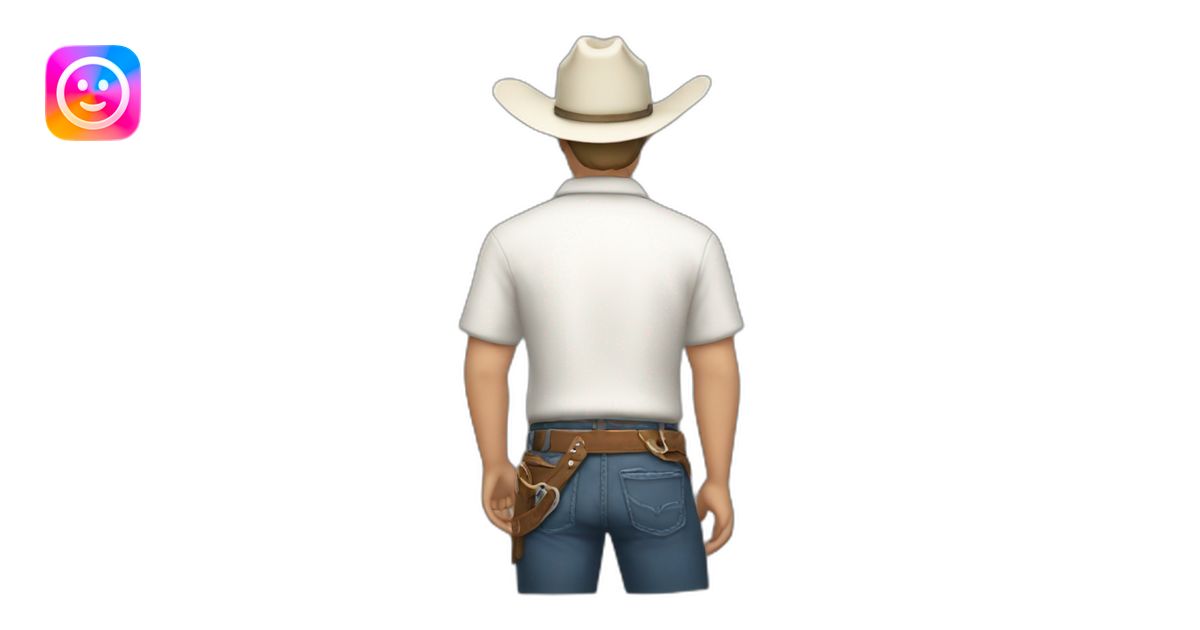 white cowboy from behind emoji | AI Emoji Generator
