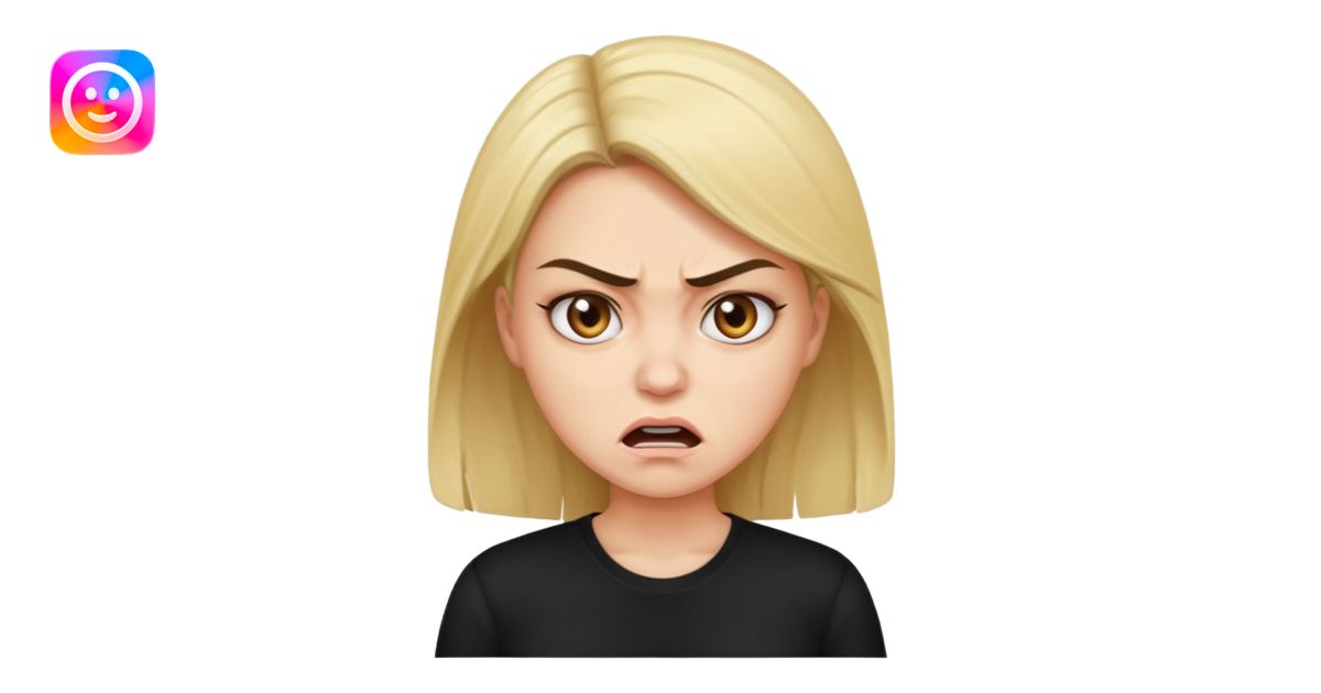Beautiful woman angry and sick of idiots emoji | AI Emoji Generator
