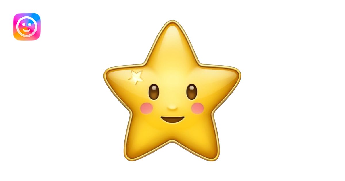 star emoji icon with no fce png emoji | AI Emoji Generator