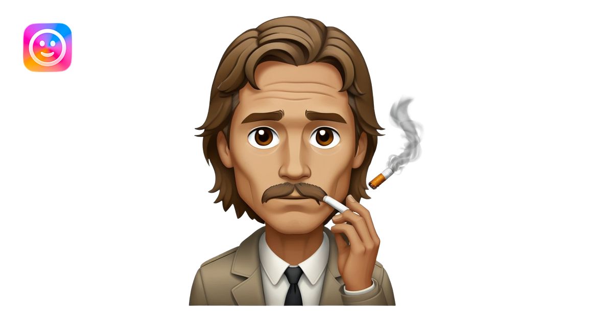 Create a stylized emoji of Rust Cohle (Matthew McConaughey) from True ...