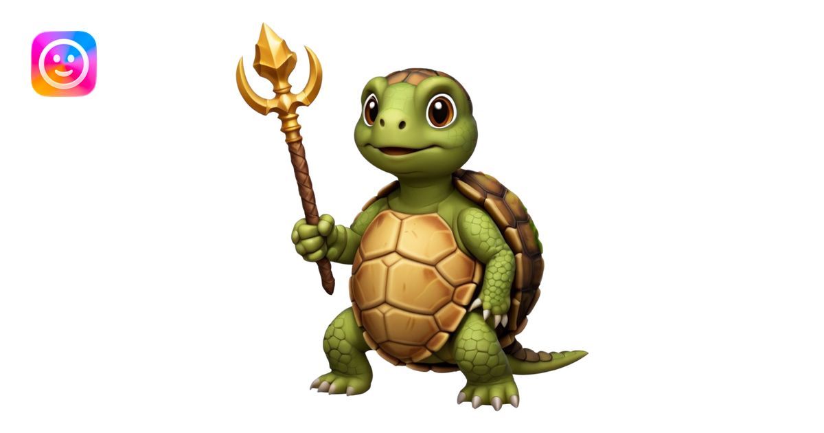 tortiose with scepter emoji | AI Emoji Generator