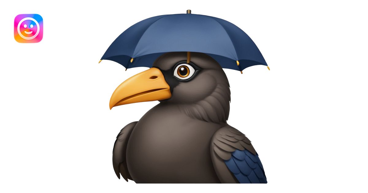 Umbrella bird emoji | AI Emoji Generator