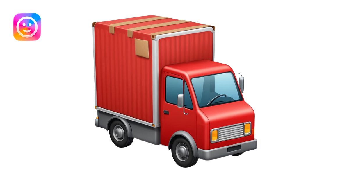 delivery truck carrying a package emoji | AI Emoji Generator