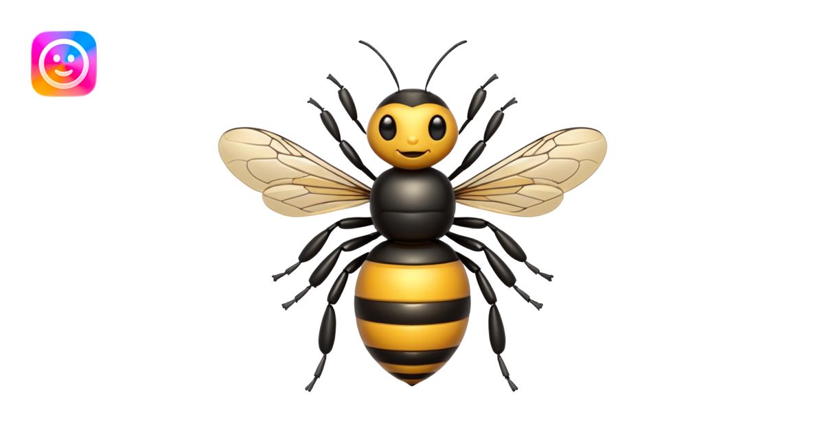 Bee very dark black emoji | AI Emoji Generator