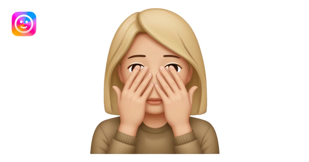 hiding your face emoji | AI Emoji Generator
