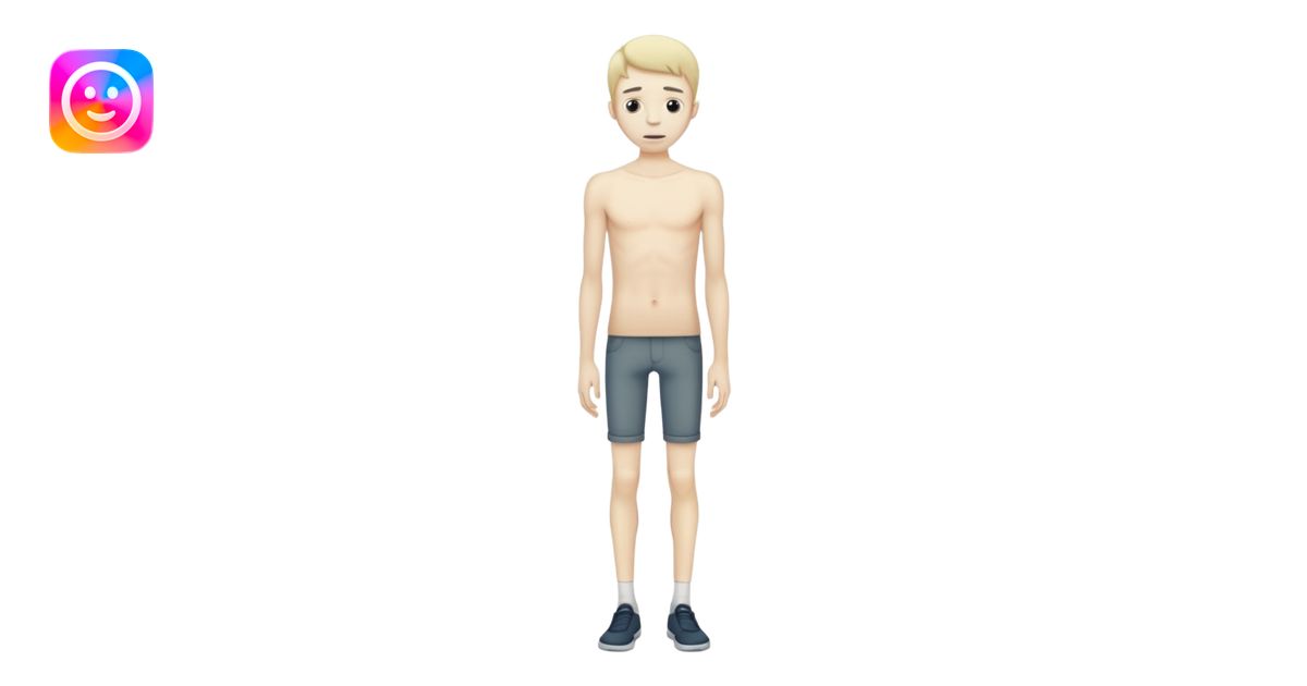 anorexic guy full skinny full body emoji | AI Emoji Generator