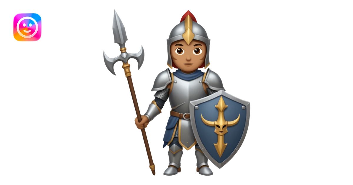 War + armor + halberd emoji | AI Emoji Generator