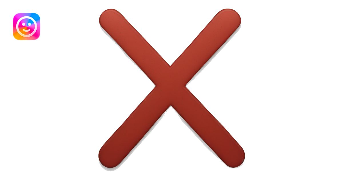 thin red x emoji | AI Emoji Generator