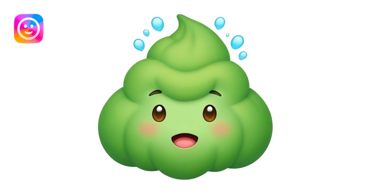 A cute fart green emoji | AI Emoji Generator