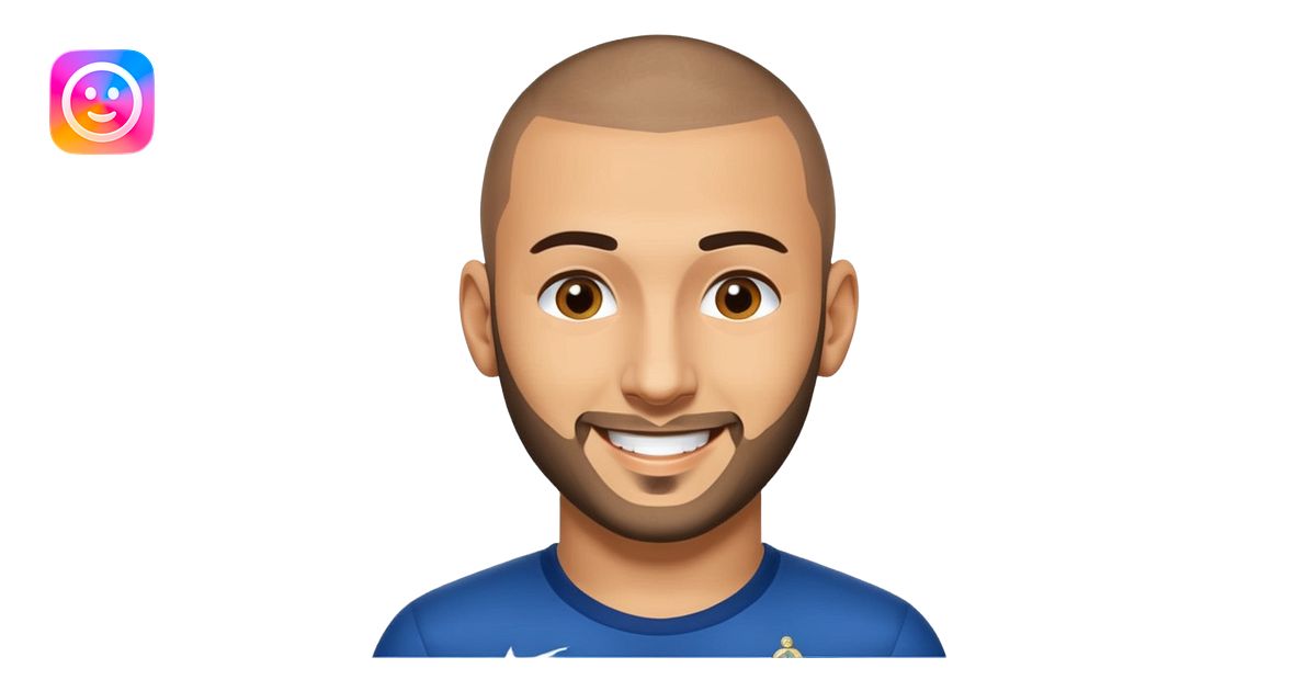 Karim Benzema with Buzzcut emoji | AI Emoji Generator