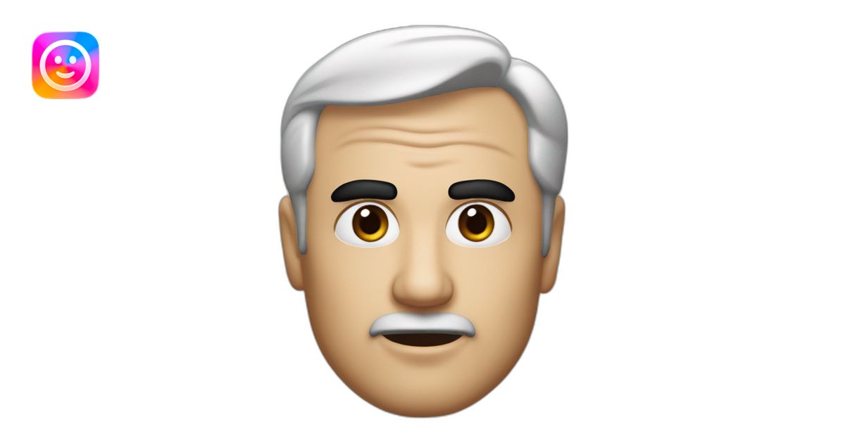 Martin scorsese face with black thick eyebrows but no moustache emoji ...