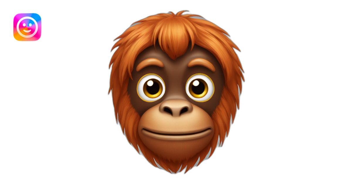 Ginger orangutan emoji | AI Emoji Generator