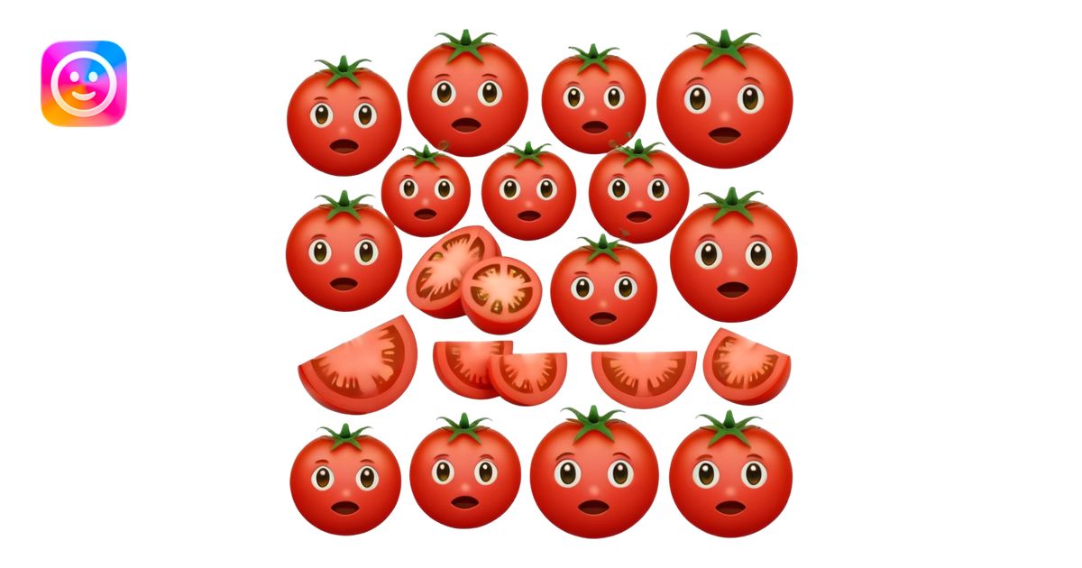 Emoji with Tomate slides eyes emoji | AI Emoji Generator
