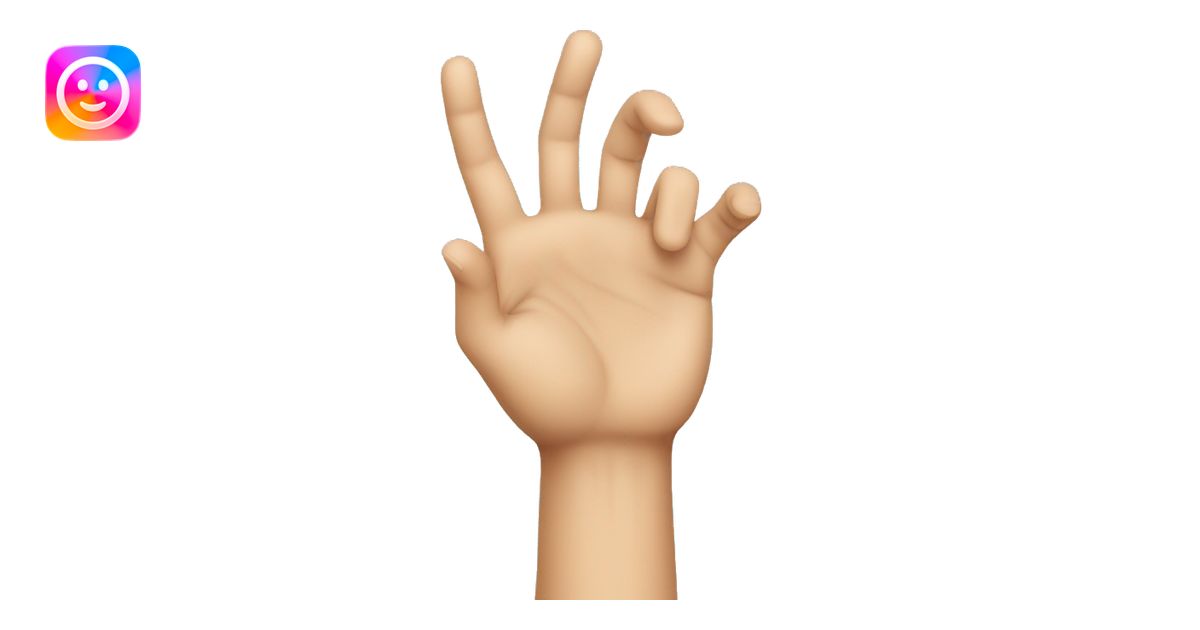 hand making a C shape emoji | AI Emoji Generator