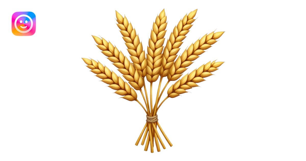 An emoji of a bundle of wheat stalks from ancient Mesopotamia. emoji ...