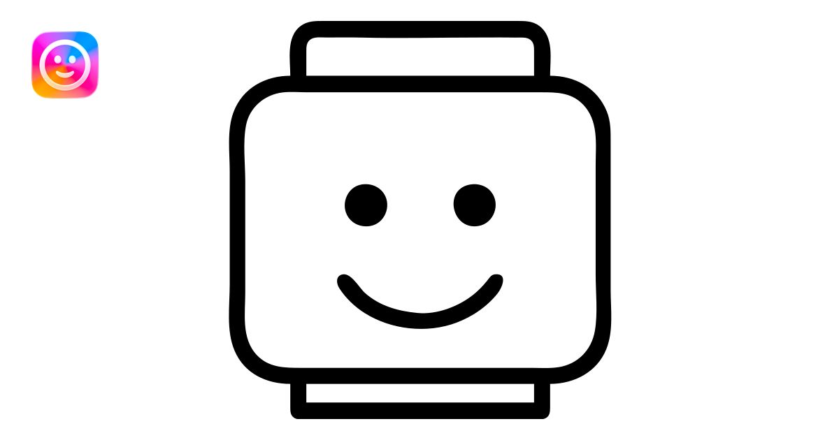 Roblox man face, smiling, blocky style, simple iconic icon | AI Emoji ...