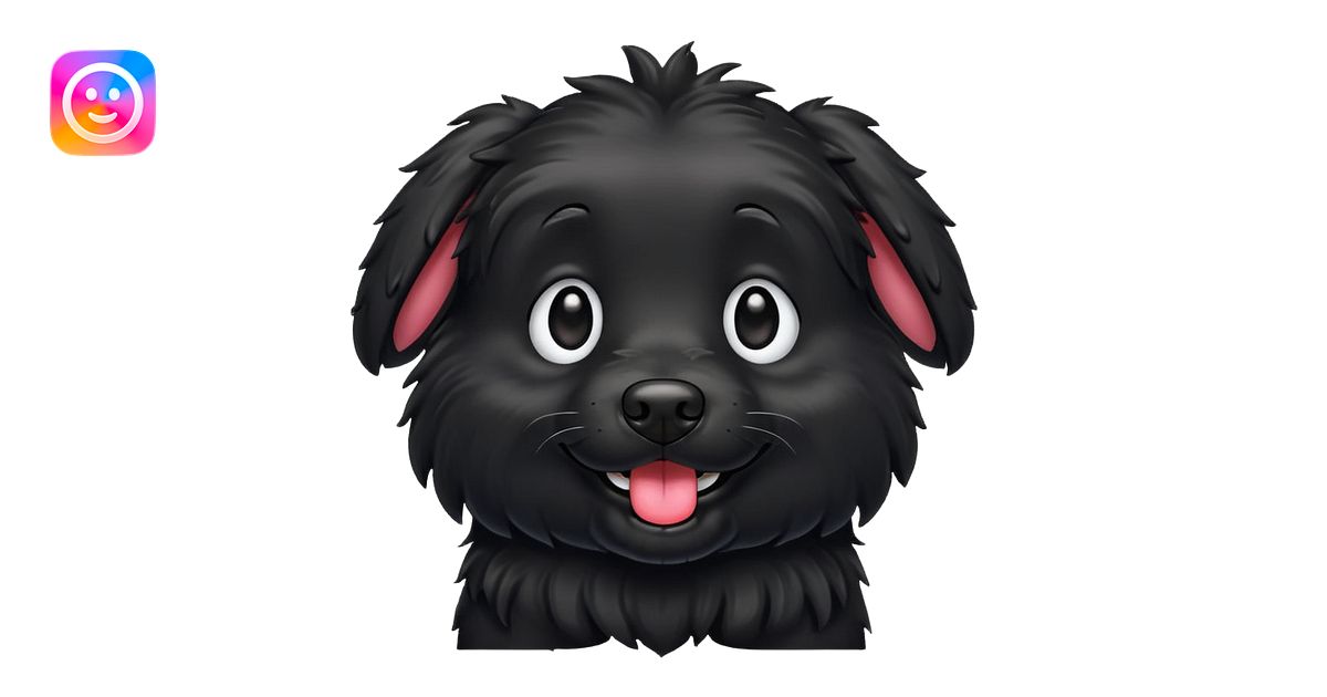 Full black dog full body emoji emoji | AI Emoji Generator