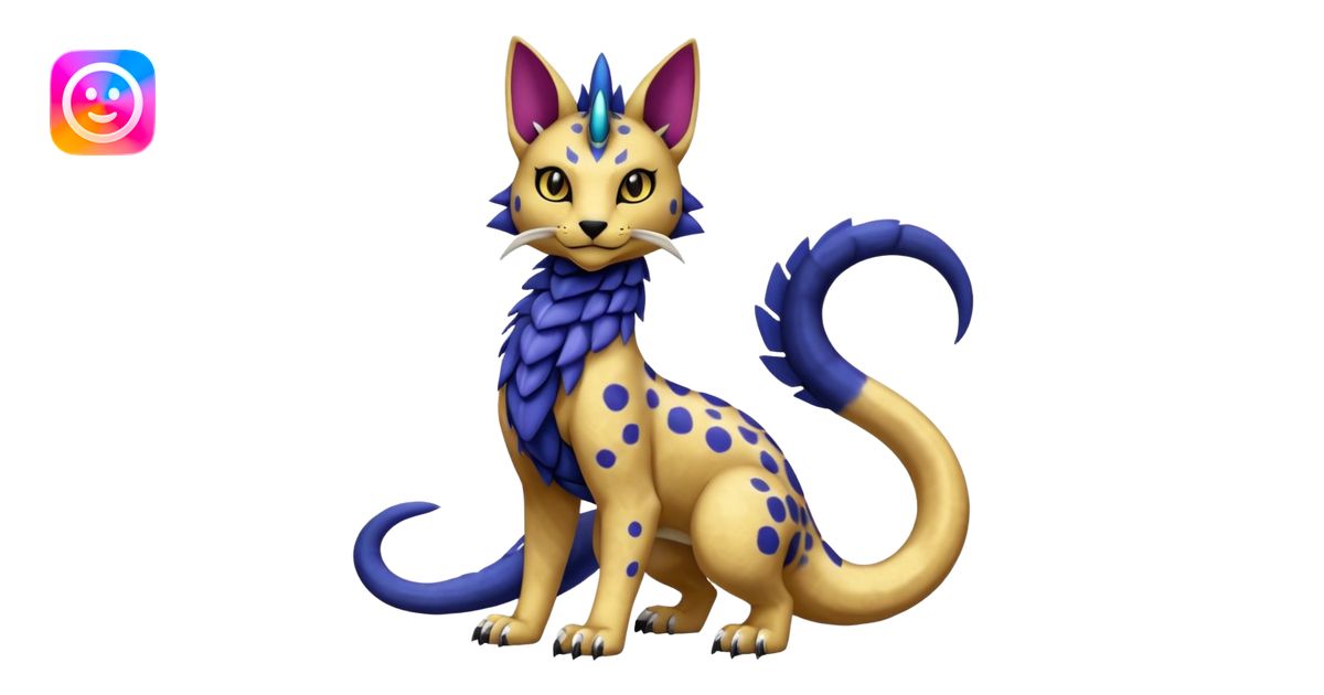 Egyptian furry hyper-realistic colorful with black rosette-splotches ...