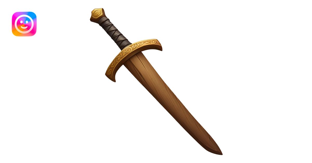 Wood Sword emoji | AI Emoji Generator