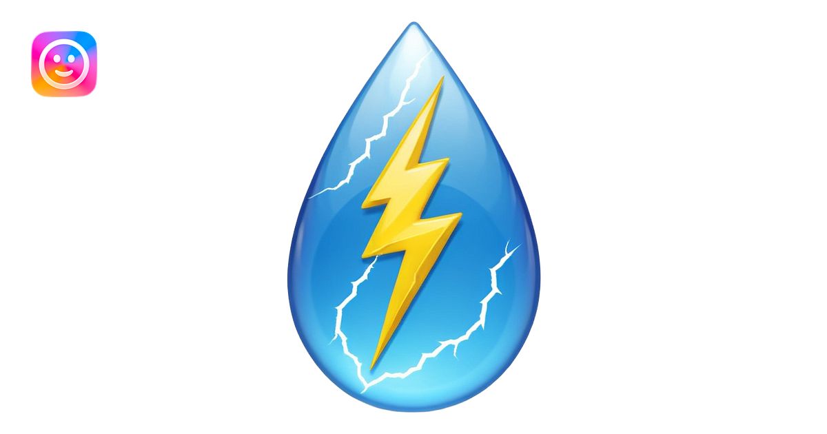 Grateful Dead lightning bolt inside a teardrop emoji | AI Emoji Generator