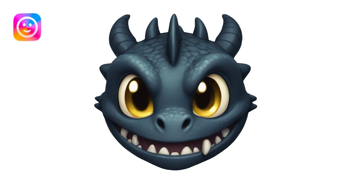 Toothless dragon head emoji | AI Emoji Generator