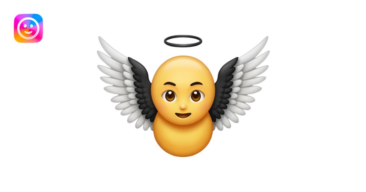 Créé un emojis d'un ange avec des ailes de demon noir emoji | AI Emoji ...