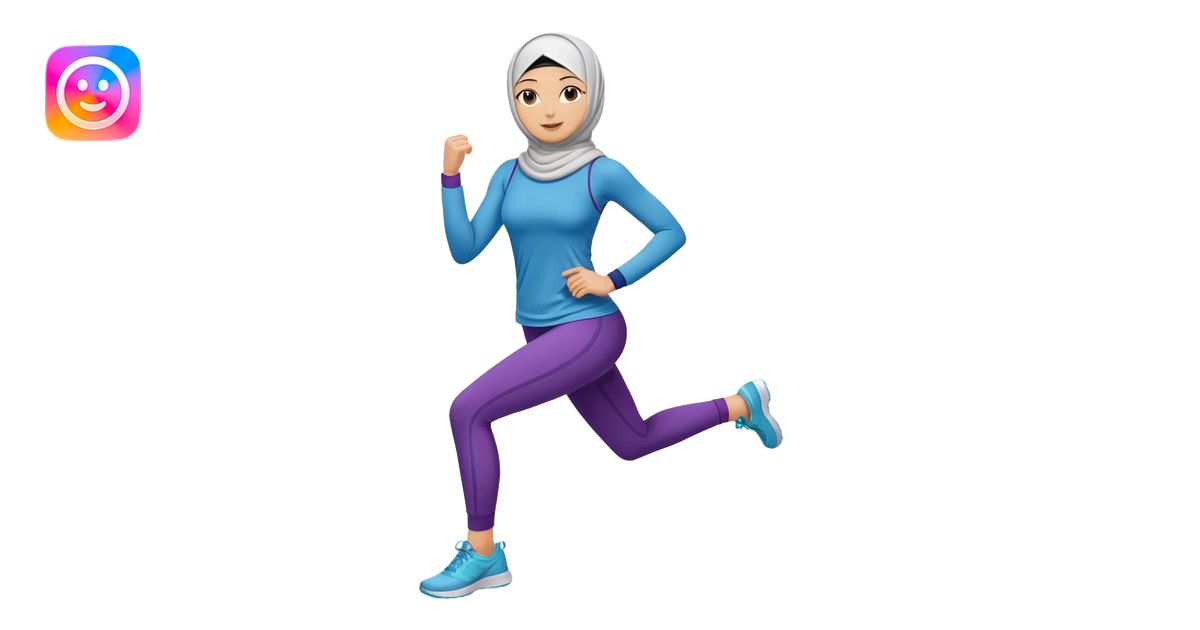 High resolution full body of a girl wearing a hijab and is a fitness ...
