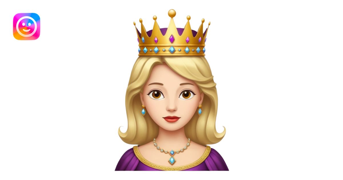 queen with crown emoji | AI Emoji Generator