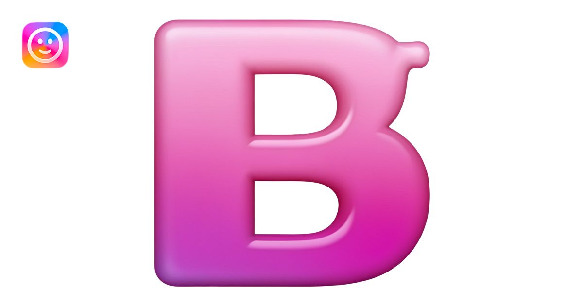 mix color pinks letter p emoji | AI Emoji Generator