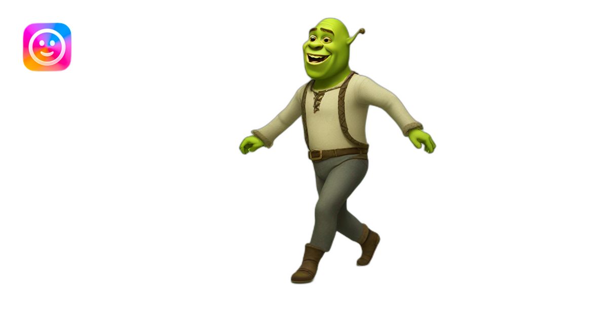 Dancing Shrek meme emoji | AI Emoji Generator