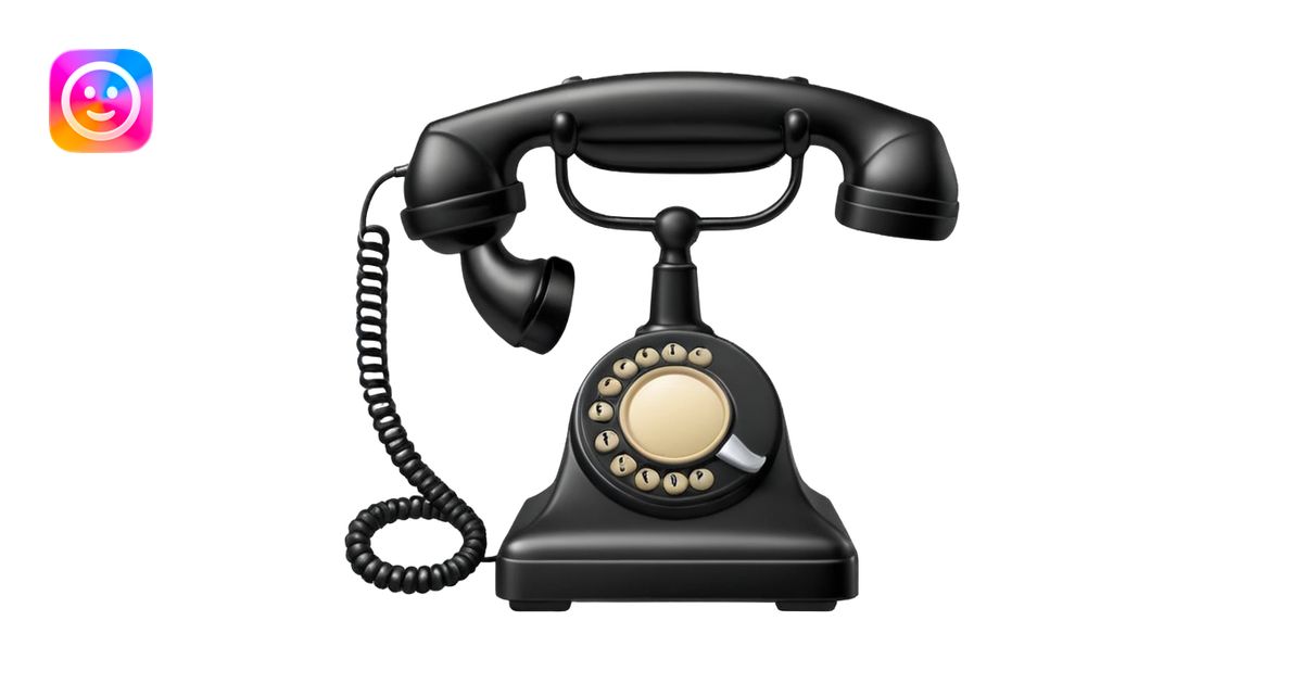 black telephone receiver emoji | AI Emoji Generator