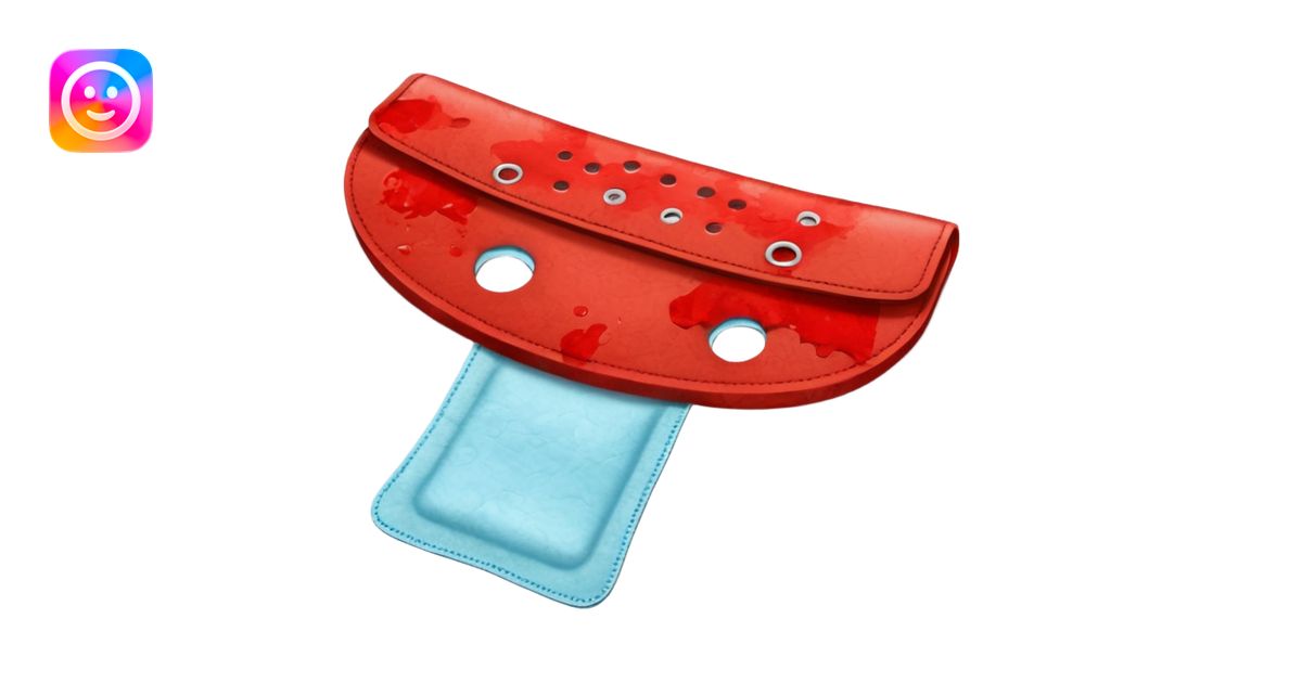 Menstrual blood on pad emoji | AI Emoji Generator
