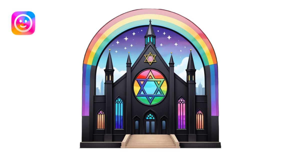 jewish synagogue temple in dark goth aesthetic style with black ...
