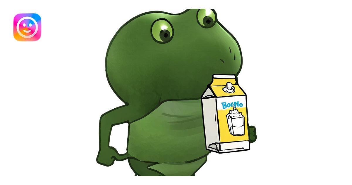 fat person running giggling chugging milk meme | AI Emoji Generator