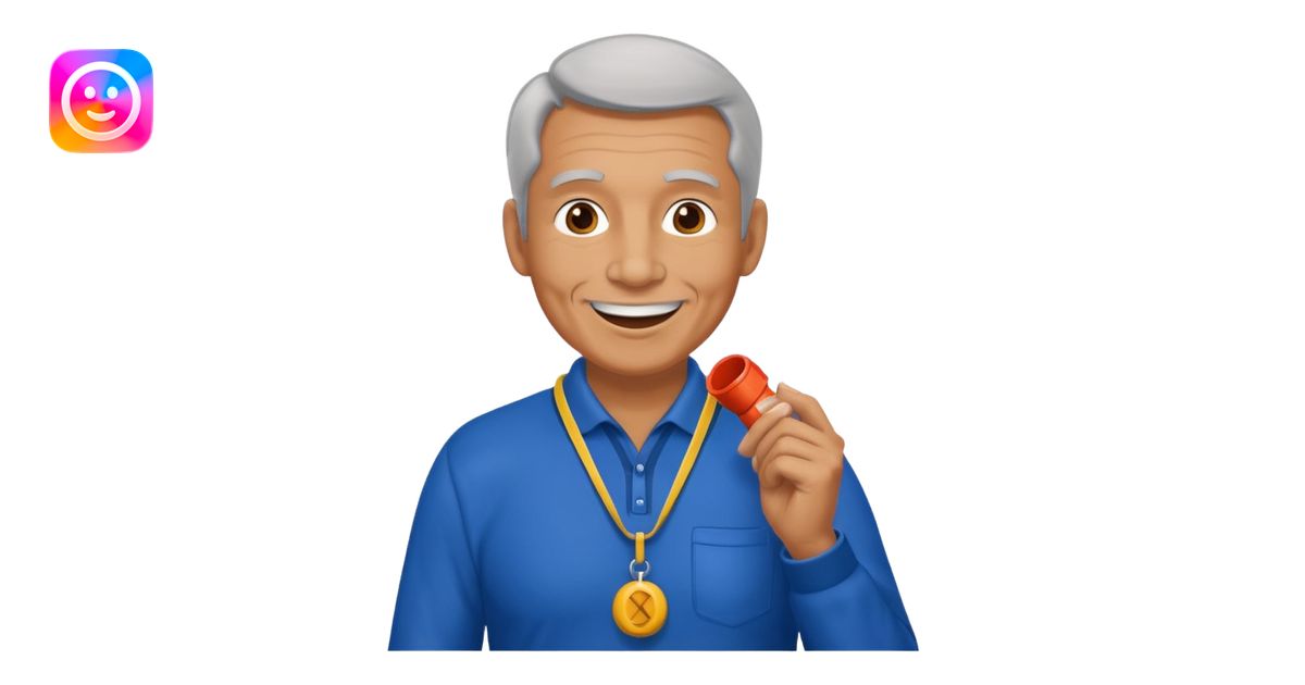émoji d'un coach agé sportif emoji | AI Emoji Generator