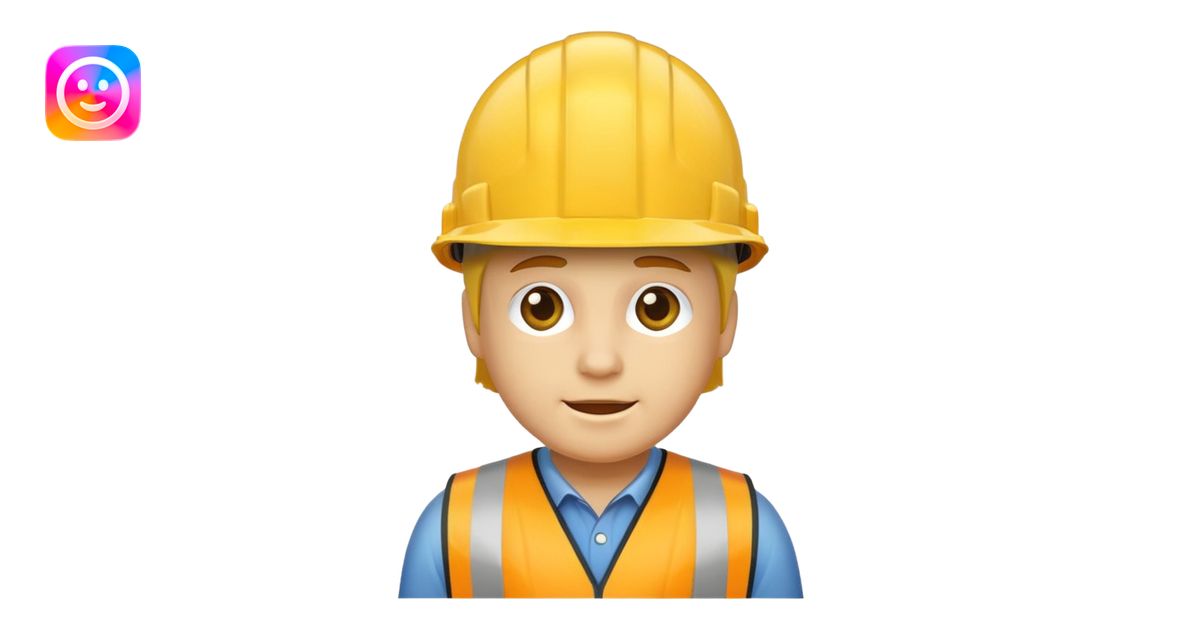 construction hat without guy, front facing transparent emoji | AI Emoji ...