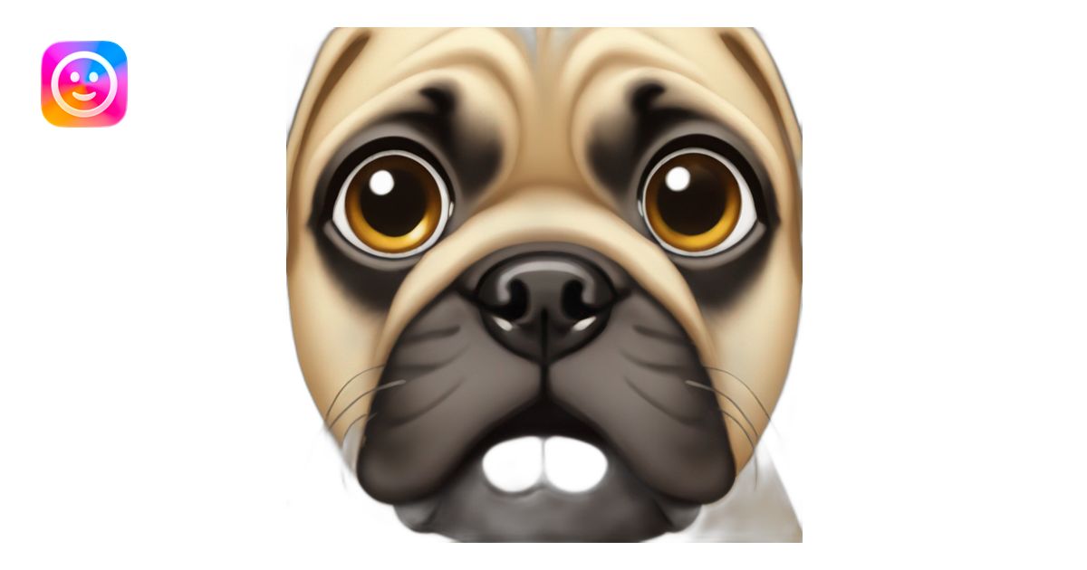 pug big eyes emoji | AI Emoji Generator