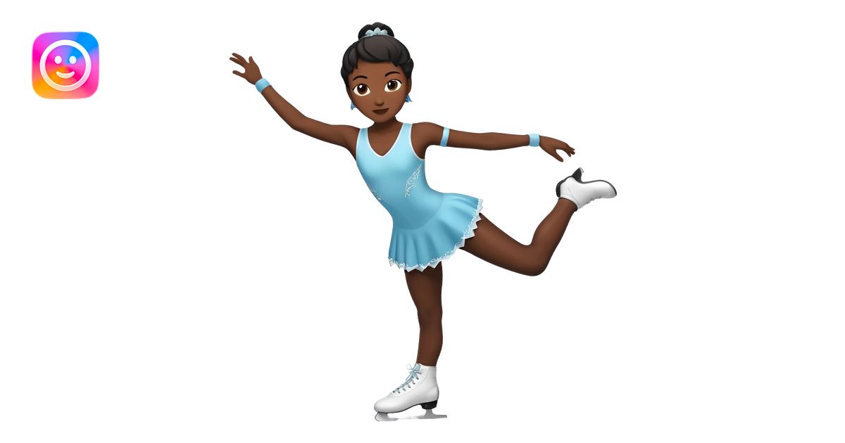 ice skater with black skin emoji | AI Emoji Generator