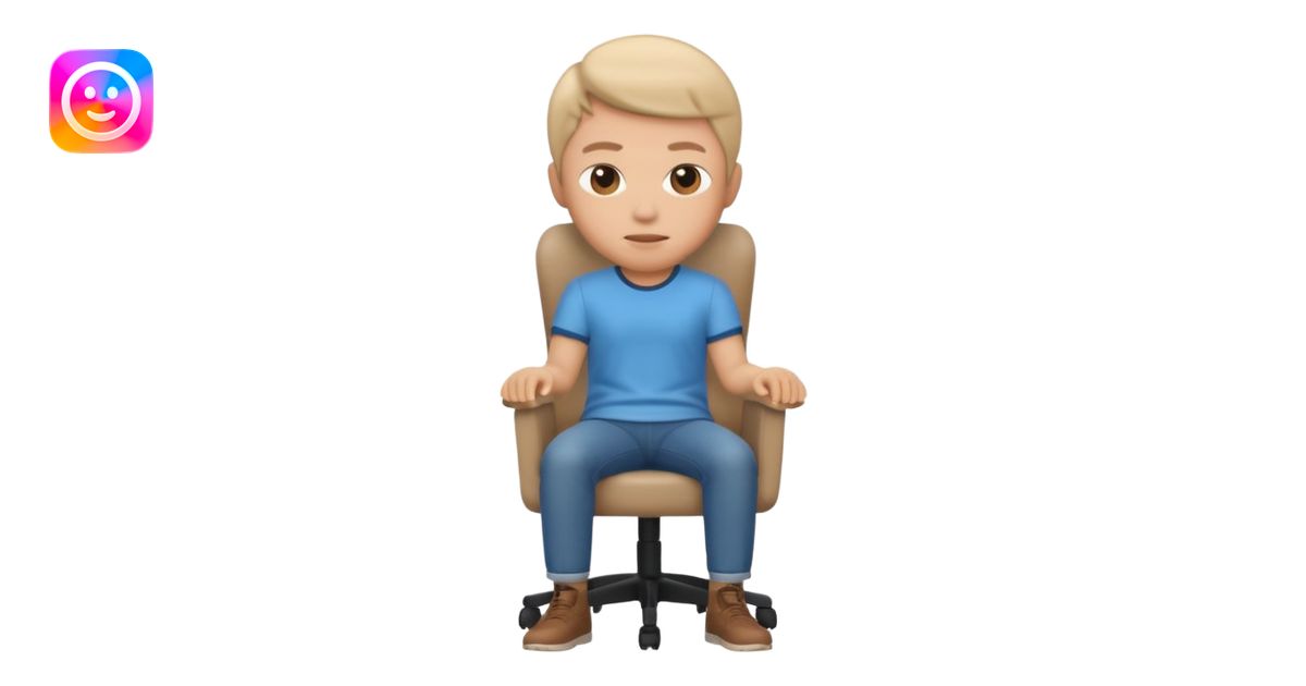 Memoji sitting on a chair from behind emoji | AI Emoji Generator